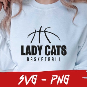 Lady Cats Basketball, Halfball Png, Lady Cats Svg, School Team Svg ...