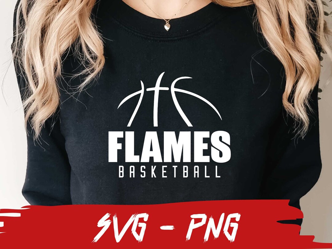 Flames Basketball Svg, School Team Svg, College Team Png, Mascot Svg ...
