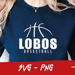 Lobos Basketball, Lobos Svg, Halfball Png, School Team Svg, College ...