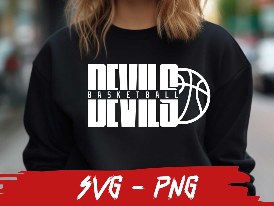 Devils Basketball, SVG and PNG File, Mascot Png File ,school Basketball ...
