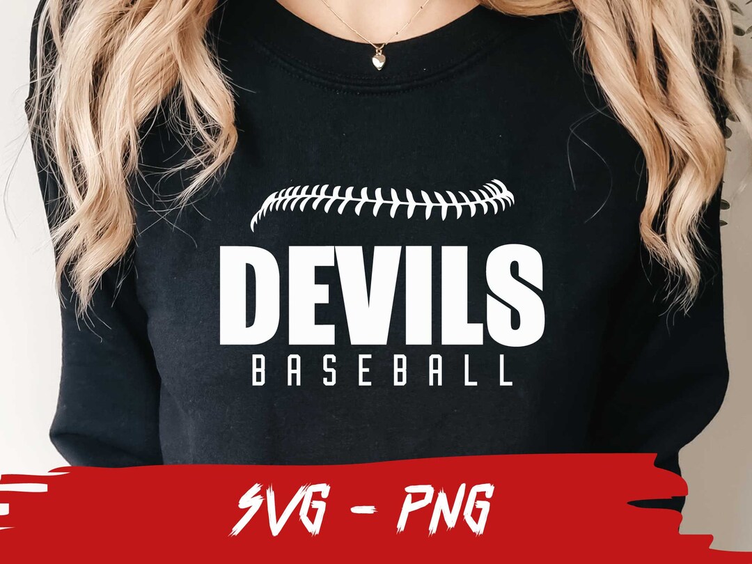 Devils Baseball Devils Svg Halfball Shirt Middle School - Etsy