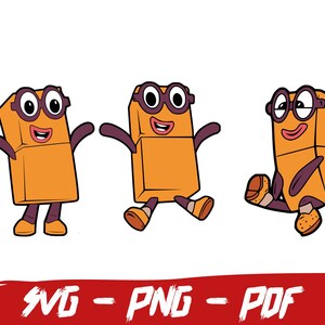 Numberblocks Svg Bundle, Birthday Cartoon Png-svg, Layered Number ...