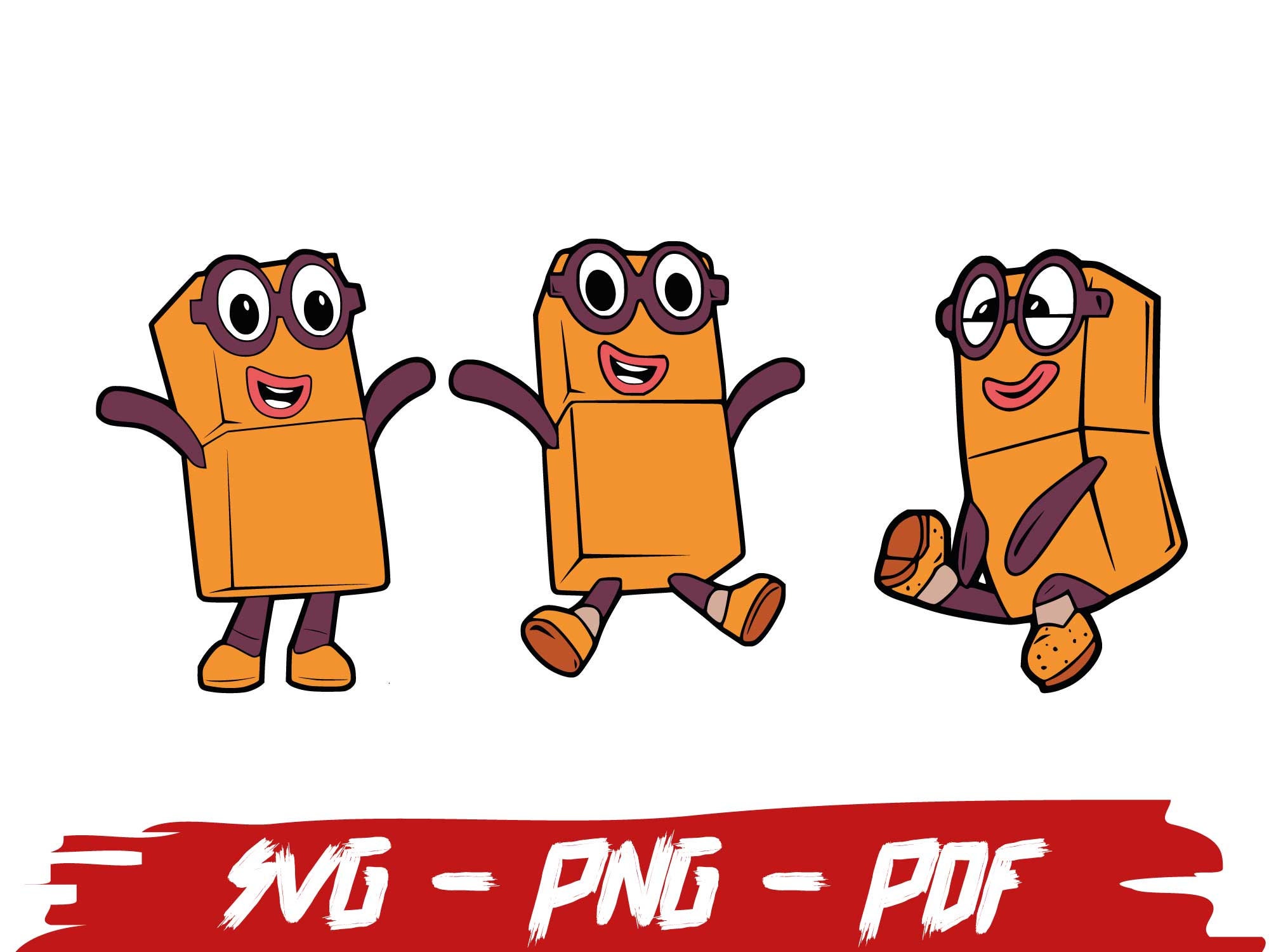 Numberblocks Svg Bundle, Birthday Cartoon Png-svg, Layered Number ...