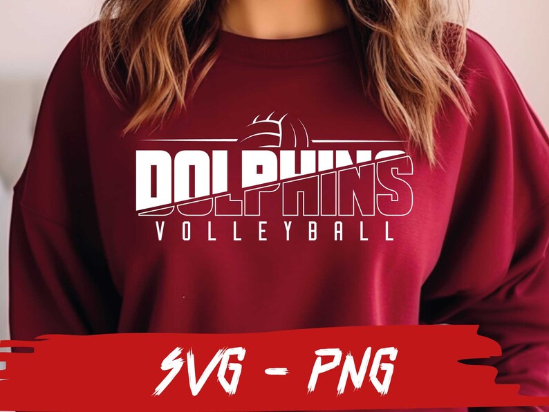Dolphins Volleyball SVG and PNG File, Mascot Png File ,school Team Svg ...