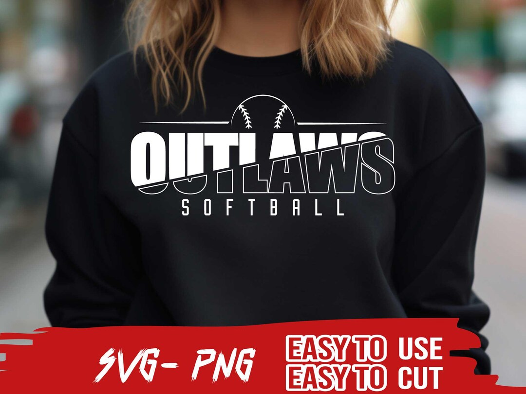 Outlaws Softball SVG and PNG File, Mascot Png File ,school Team Svg ...