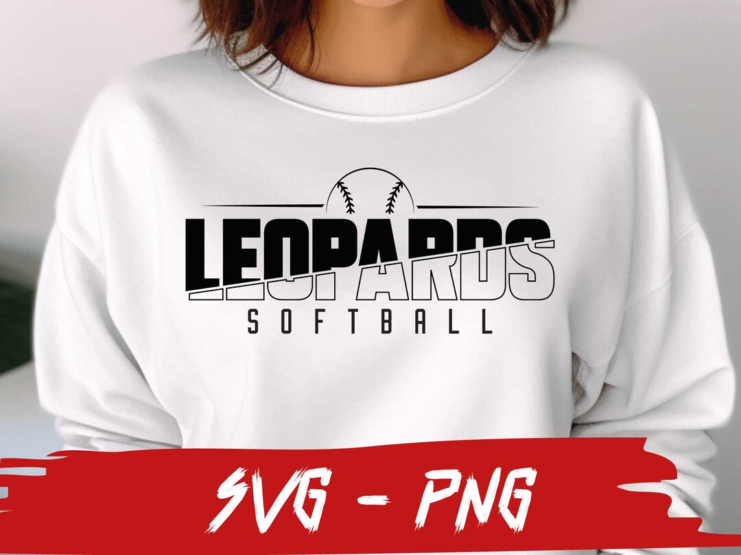 Leopards Softball SVG and PNG File, Mascot Png File, School Team Svg ...