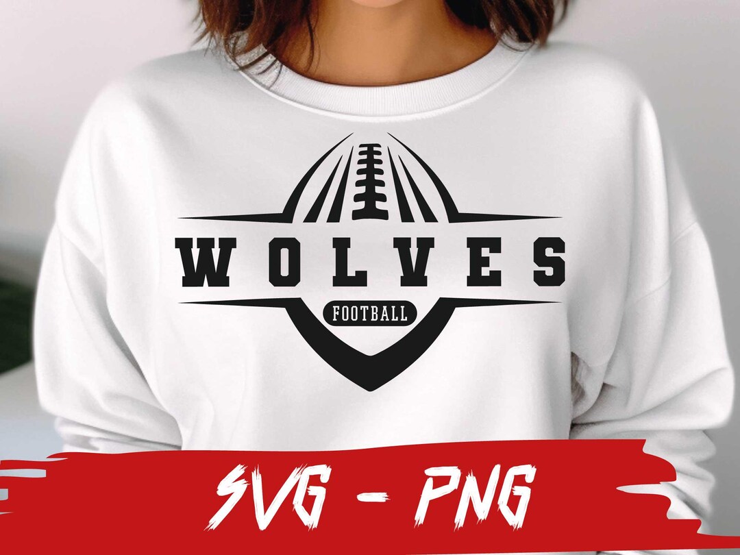 Wolves Football Svg, Football Team, School Team Svg, Mascot Svg, Wolves ...