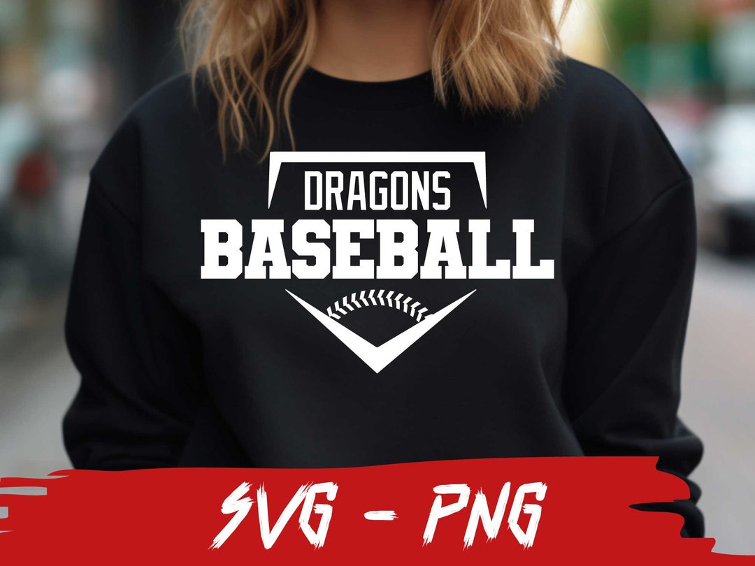 Dragons Baseball Team, SVG and PNG File, Mascot Png File, School Team ...