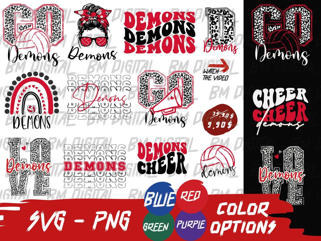 Demons Volleyball Svg, Demons Bundle, Demons School Team, College Team ...