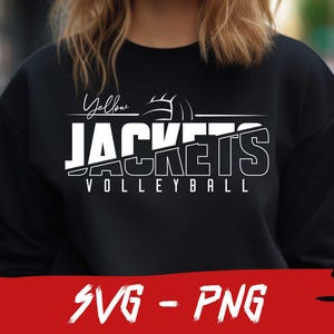Yellow Jackets Volleyball SVG and PNG File, Mascot Png File ,school ...
