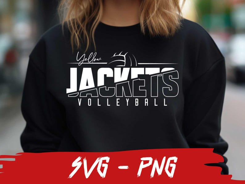 Yellow Jackets Volleyball SVG and PNG File, Mascot Png File ,school ...