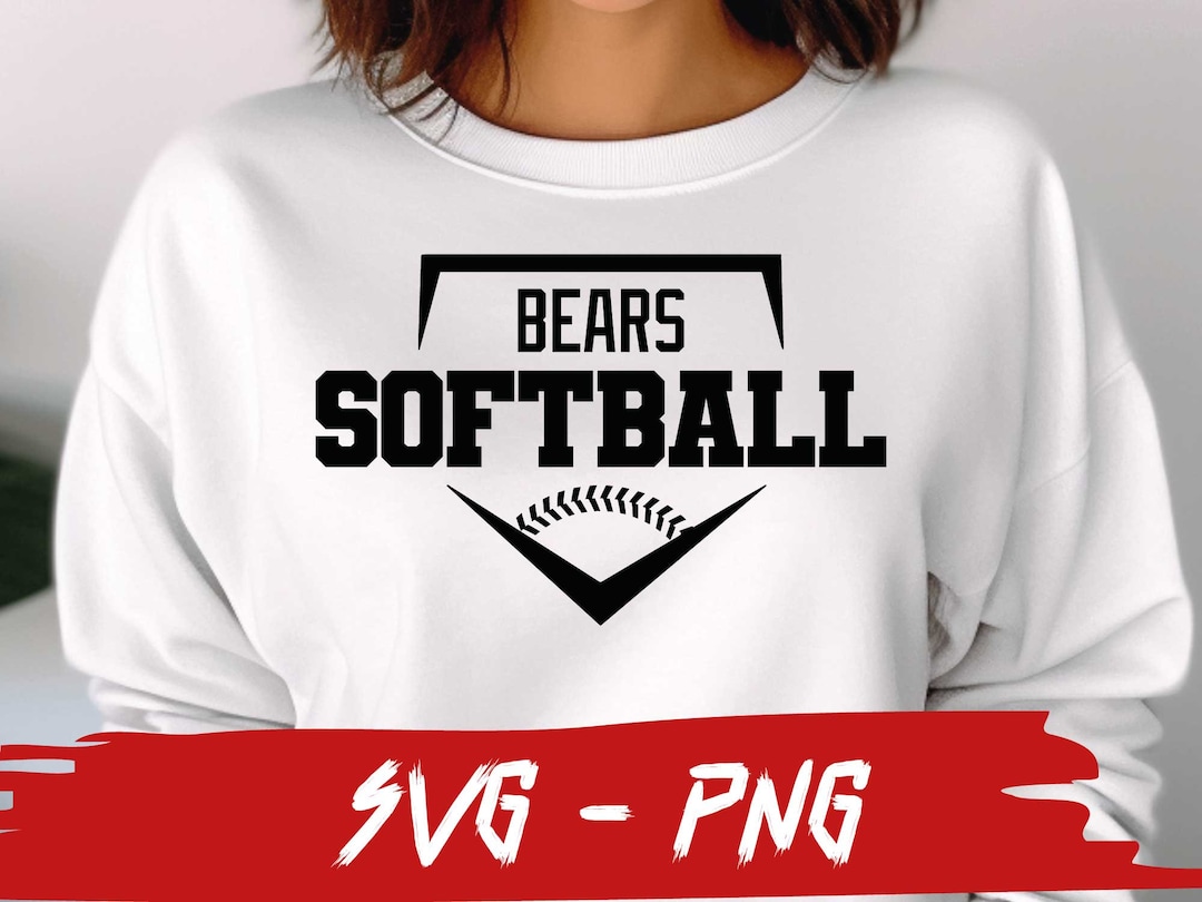 Bears Softball Team, SVG and PNG File, Mascot Png File, School Team Svg ...