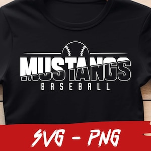 Mustangs Baseball SVG and PNG File, Mascot Png File, School Team Svg ...