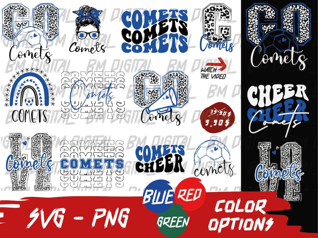 Comets Soccer Svg, Comets Bundle, School Team , College Team Shirt ...