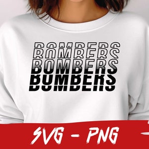 Bombers Softball Bundle, 9x SVG and 18x PNG File, School Team Svg ...