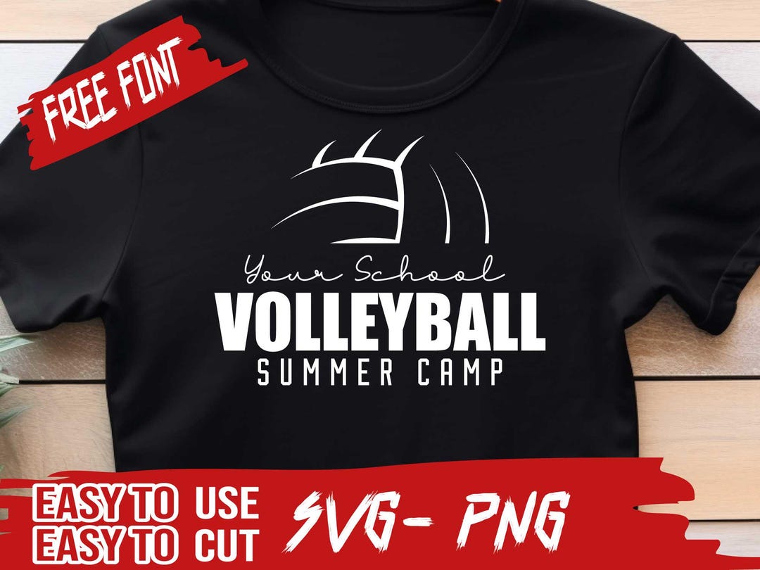 Custom Volleyball Camp, Summer Camp, SVG PNG EPS File ,custom Design ...