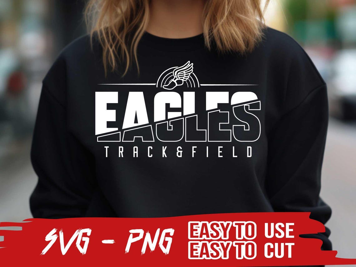 Eagles Track and Field SVG and PNG File, Mascot Png File, School Team ...