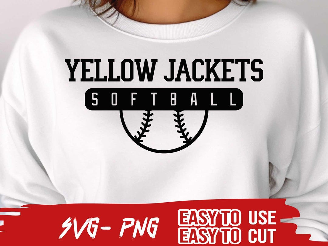 Yellow Jackets Softball , PNG and SVG File, School Team Svg, Mascot Svg ...