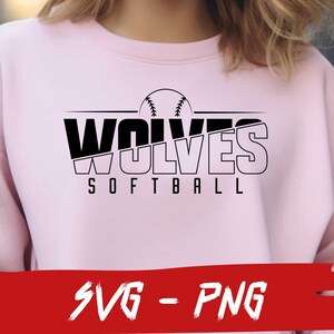 Wolves Softball SVG and PNG File, Mascot Png File ,school Team Svg ...