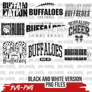 Buffaloes Football Bundle, 9x SVG and 18x PNG File, School Team Svg ...