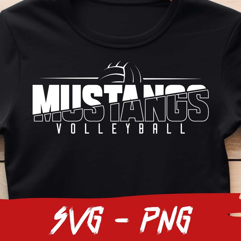 Mustang Volleyball Svg - Etsy