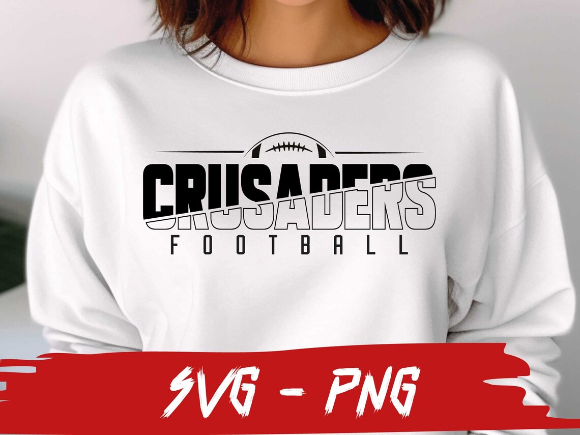 Crusaders Football SVG and PNG File, Mascot Png File ,school Team Svg ...