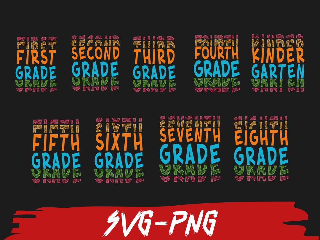 Back to School Bundle, School Shirt Svg, First Grade Vibes, First Day ...