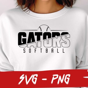 Gators Softball SVG and PNG File, Mascot Png File ,school Softball ...