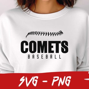 Comets Svg, Comets Baseball, Halfball Png, School Team Svg, College ...