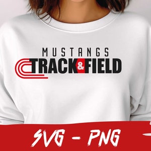 Mustangs Track and Field Team, SVG and PNG File, Mascot Png File ...