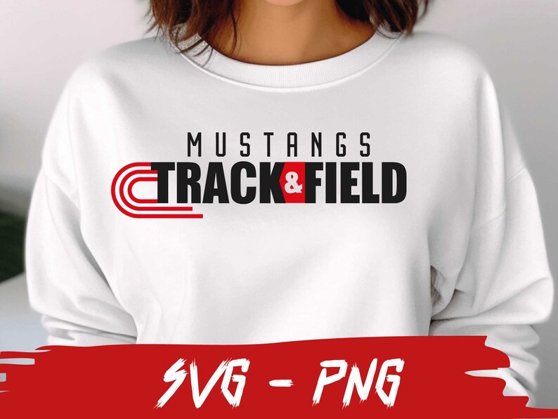 Mustangs Track and Field Team, SVG and PNG File, Mascot Png File ...