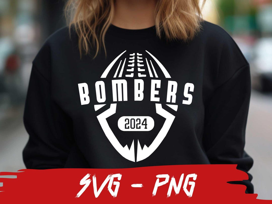Bombers Football, SVG and PNG File, Football Team Shirt, School Team ...