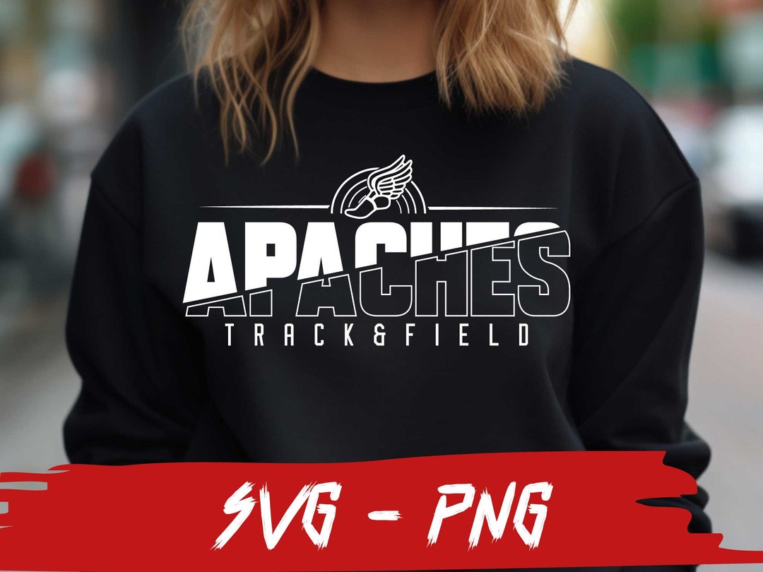Apaches Track Team, Track and Field, SVG and PNG File, Mascot Png File ...