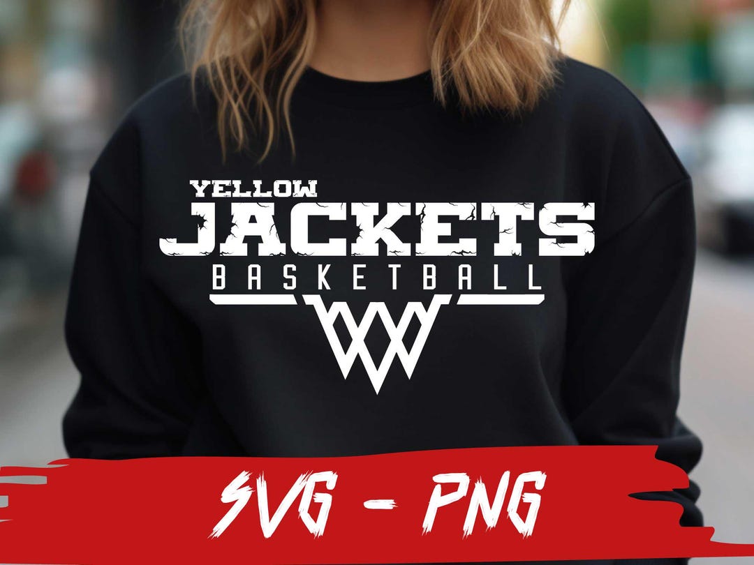 Yellow Jackets Basketball Design, SVG and PNG Cricut File, Halfball ...
