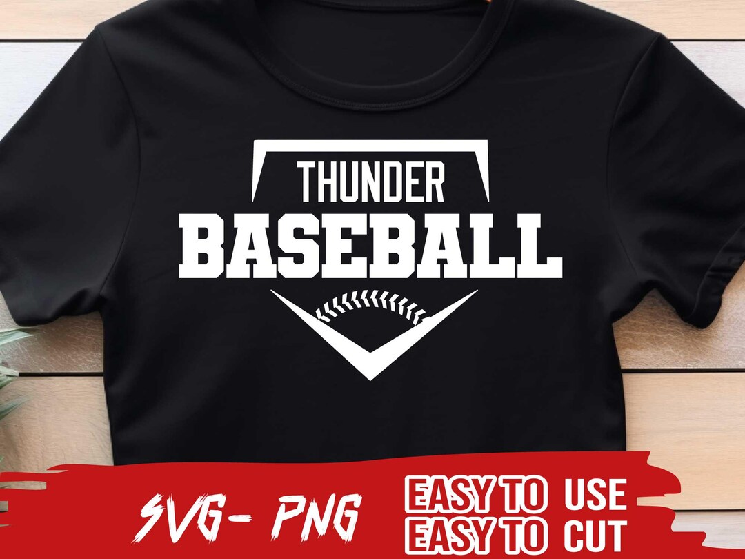 Thunder Baseball Team, SVG and PNG File, Mascot Png File, School Team ...