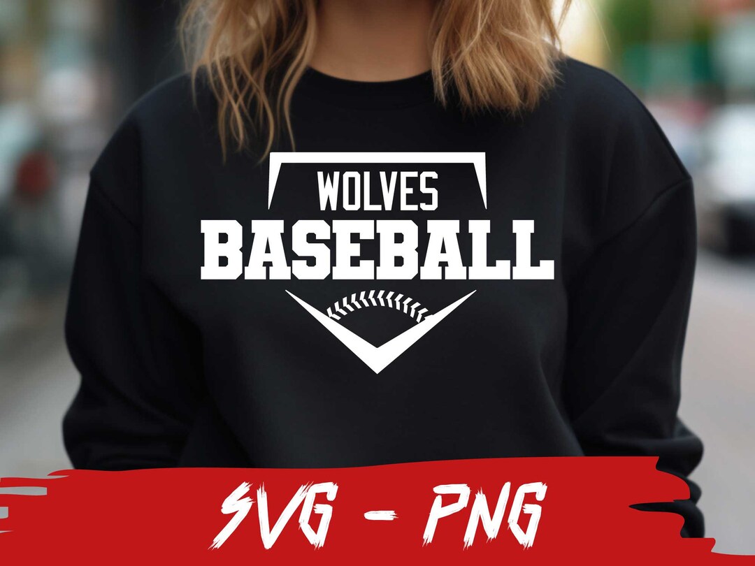 Wolves Baseball Team, SVG and PNG File, Mascot Png File, School Team ...