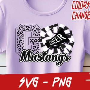 Mustangs Cheer Svg, Cheer Png, Mustangs Cheerleader, School Team Svg ...