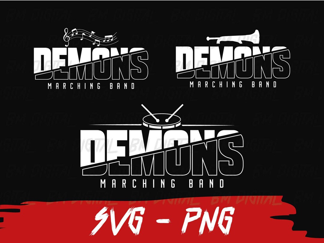 Demons Marching Band Shirt Design Svg and Png, Demons Band Svg, School ...