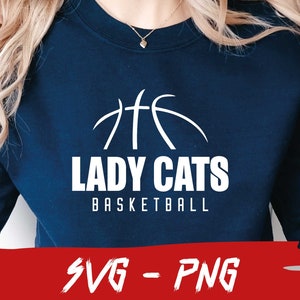 Lady Cats Basketball, Halfball Png, Lady Cats Svg, School Team Svg ...