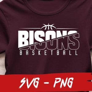 Bisons Basketball SVG and PNG File, Mascot Png File ,school Team Svg ...