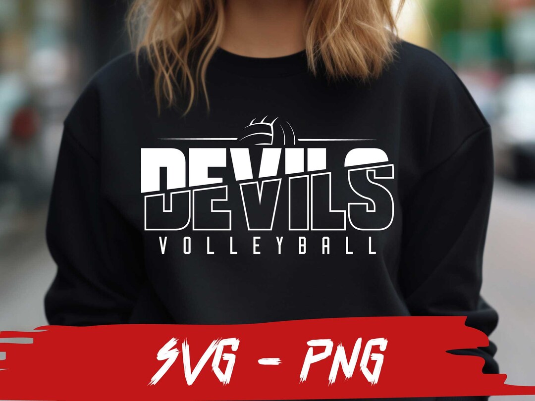 Devils Volleyball SVG and PNG File, Mascot Png File ,school Volleyball ...