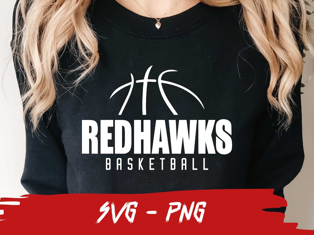 Redhawks Basketball, Red Hawks Svg, Halfball Shirt, School Team Svg ...