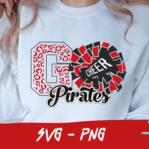 Pirates Cheer Svg Cheer Png Pirates Cheerleader School Team - Etsy