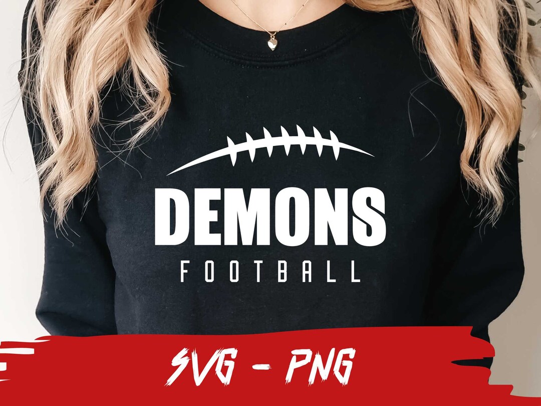 Demons Football, Demons Svg, Halfball Shirt, School Team Svg, College ...