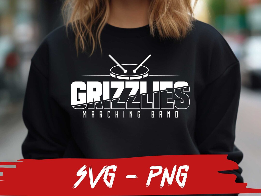 Grizzlies Marching Band Shirt Design Svg and Png, Grizzlies Band Svg ...