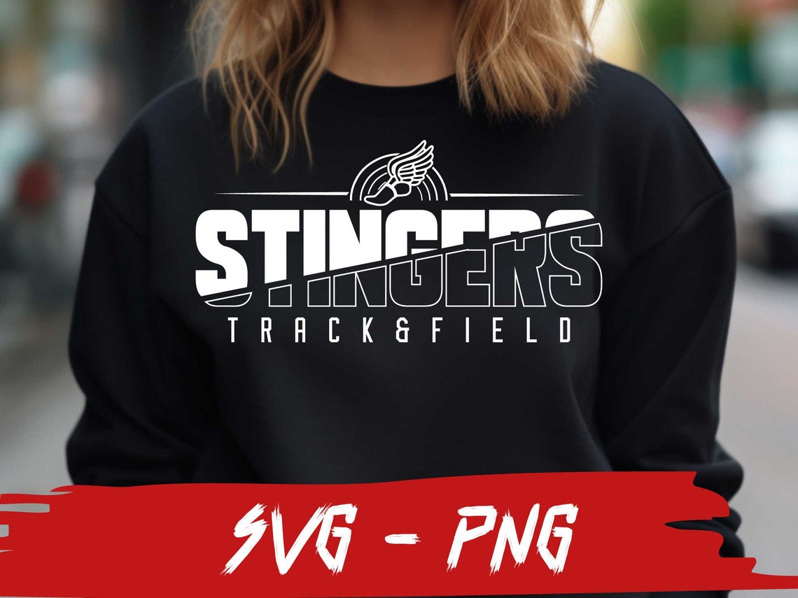 Stingers Track and Field SVG and PNG File, Mascot Png File ,school Team ...