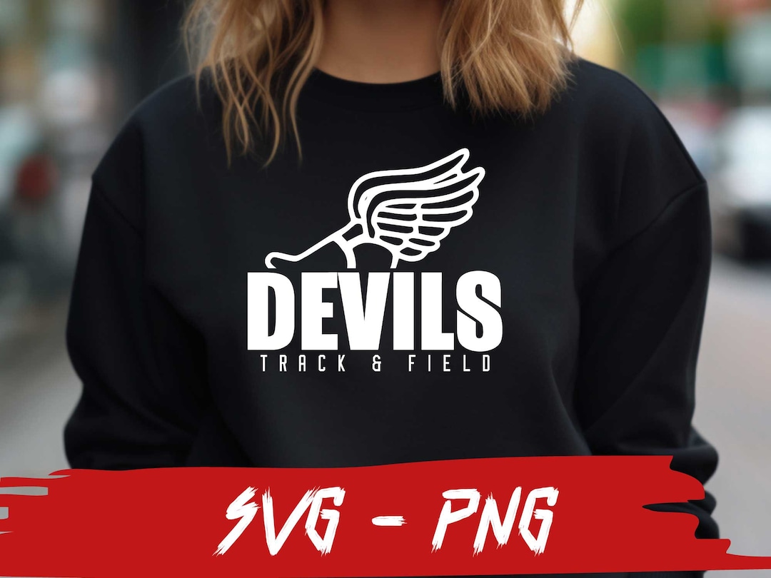 Devils Track and Field SVG and PNG File, School Team Svg, Cricut, Iron ...