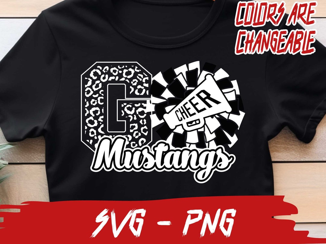 Mustangs Cheer Svg, Cheer Png, Mustangs Cheerleader, School Team Svg ...