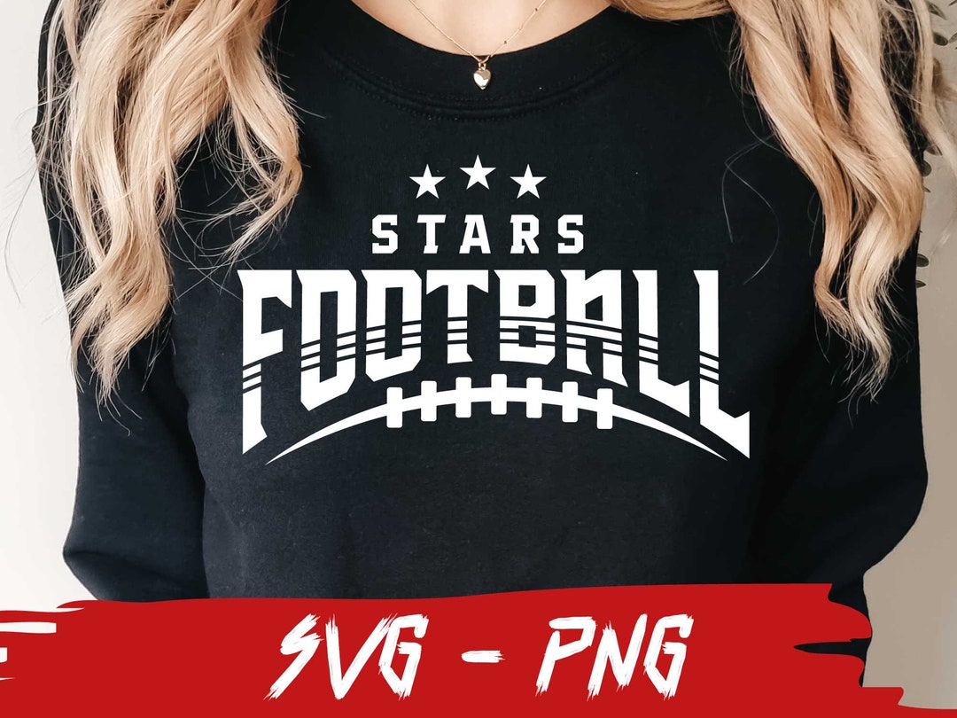 Stars Football Svg, Stars Png, Football Shirt, School Team Svg, College ...