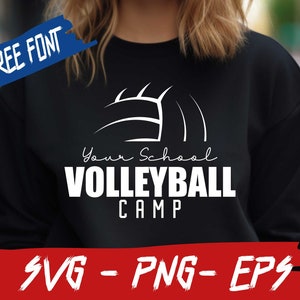 Custom Volleyball Camp, Summer Camp, SVG PNG EPS File ,custom Design ...